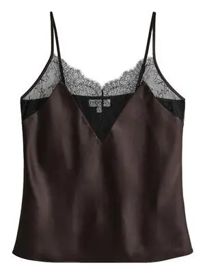 COS Lace-Trimmed Satin Cami Top