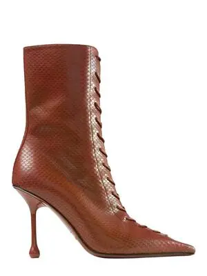JIMMY CHOO 95mm Scarlett Lace-up Boots - Red