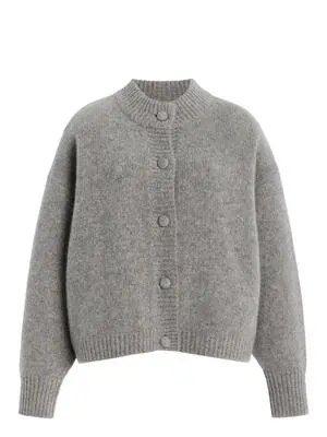 FRAME Cashmere Fleck Cardigan - Grey