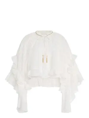 Zimmermann Daylight Ruffled Blouse - Ivory
