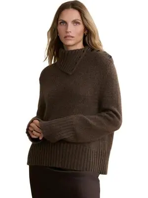 Jenni Kayne Cashmere Jackie Sweater - Brown