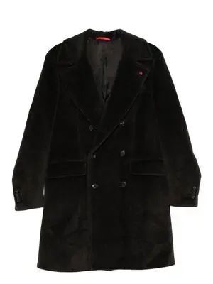 Isaia Double-breasted Coat - Brown