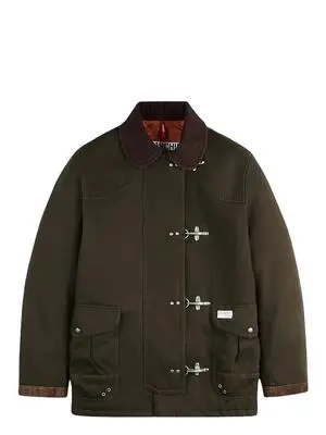 FAY Corduroy Collar Outerwear - Green