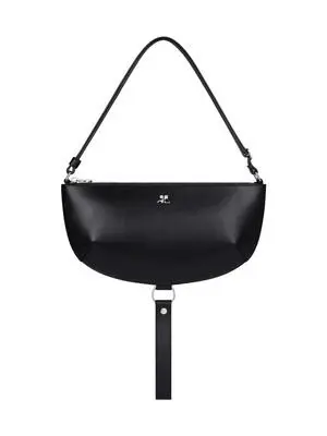 COURREGES Holy Eclipse Leather Bag - 9999 Black