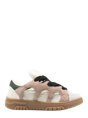 SANTHA Contrast Nude Shoes - Beige