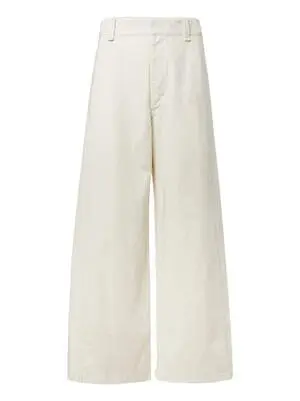 LEMAIRE Cotton Twill Wide-leg Pants - White