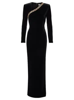 Roland Mouret Embellished Gown - Black