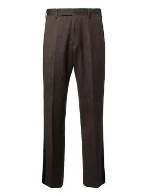 WALES BONNER Alto Pinstripe Wool-blend Slim Pants - Grey