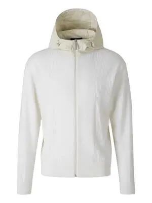 Herno Knit Hooded Cardigan - White