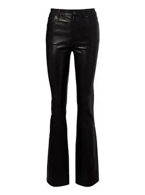 FRAME Reboot Leather Flared Pants - Black