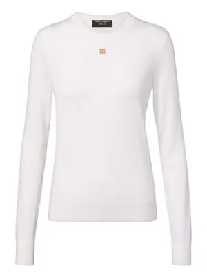 Dolce & Gabbana Cashmere And Silk Crewneck Sweater - White