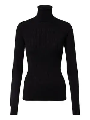 Moncler Wool-Blend Turtleneck Sweater Black