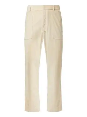 Brioni Cotton And Wool Corduroy Straight Pants - White