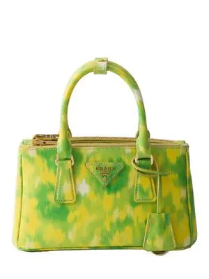 Prada Galleria Mini Printed Saffiano Leather Bag - Yellow