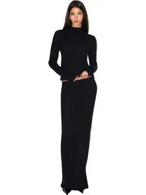 SKIMS Featherweight Cashmere Turtleneck Onyx