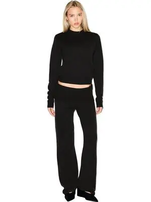 SKIMS Wool Cashmere Foldover Pant Onyx