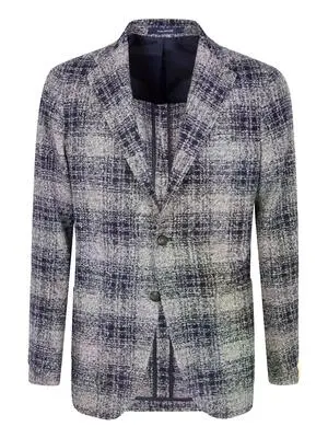 TAGLIATORE Plaid Single-breasted Jacket
