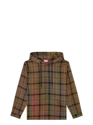 DIESEL® Checked Hoodie - Brown