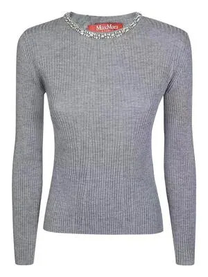 Max Mara Catone Ribbed Sweater - Grey