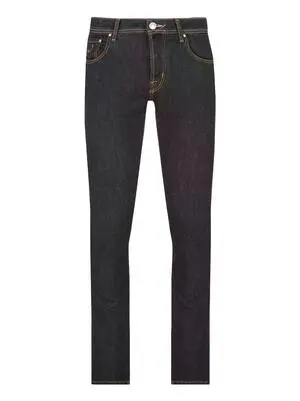 Jacob Cohen Five-pocket Jeans With Contrast Stitching - Blue