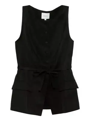 REFORMATION Camellia Top - Black