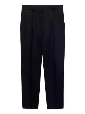Prada Rush-stitch Wool Trousers - Blue