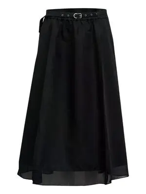 3.1 Phillip Lim Belted Midi Skirt - Black