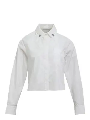 3.1 Phillip Lim Embellished Collared Top - White