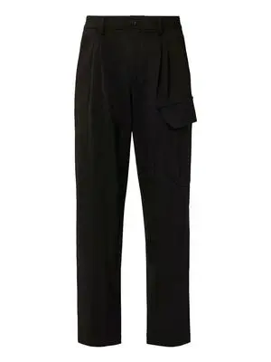 C.P. COMPANY Pleated Cargo Trousers - Black