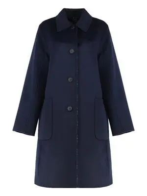 Tory Burch Reversible Wool Coat - Blue