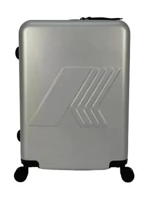 K-WAY Logo-embossed Trolley Luggage - Grey