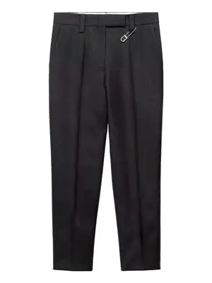 Prada Safety-pin Gabardine Trousers - Grey