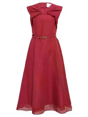 3.1 Phillip Lim Bow Belted Midi Dress - Red