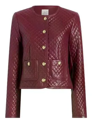 Cinq À Sept Quilted Button Jacket - Red