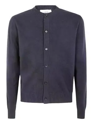 LARDINI Buttoned Wool Cardigan - Blue