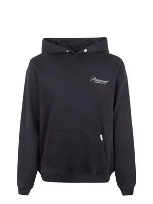 REPRESENT Logo-print Hoodie - Black