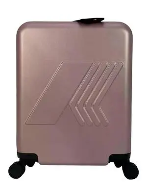 K-WAY Embossed-logo Wheeled Luggage - Pink