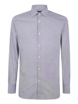 Zegna Checked Shirt - Blue