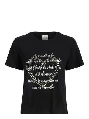 Cinq À Sept Studded Embellished T-shirt - Black