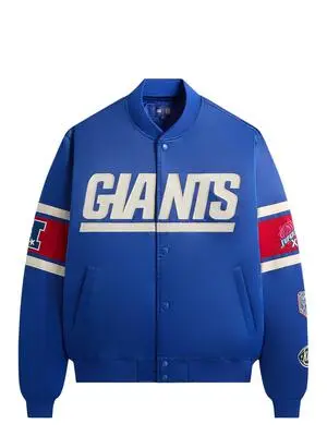 Kith Nfl New York Giants Satin Bomber Jacket - Blue