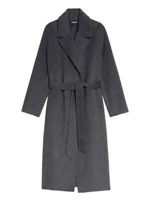 Zadig&Voltaire Meli Tie-belt Wool-blend Coat - Anthracite