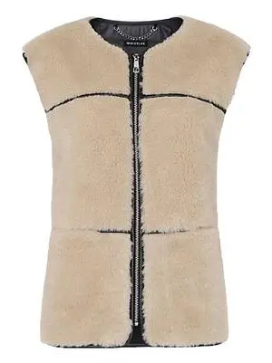 Whistles Panelled Faux-fur Waistcoat - Cream