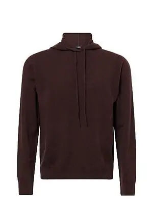 7 For All Mankind Knitted Cashmere Hoody - Cashmere Coffee Bean