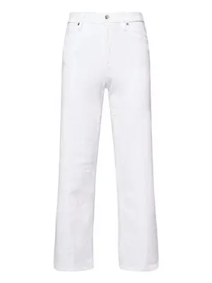 FRAME The Icon Flared Cotton-blend Jeans - White