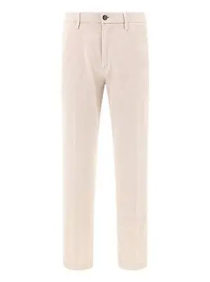 Boggi Milano Stretch-velvet Straight-leg Trousers - Light Grey