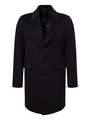 Paul Smith Regular-fit Peak-lapels Wool And Cashmere Coat - Navy