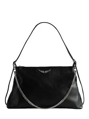 Zadig&Voltaire Jim Leather Shoulder Bag - Black
