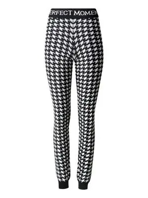 Perfect Moment Houndstooth Merino Wool Legging - Houndstooth-black-snow-white
