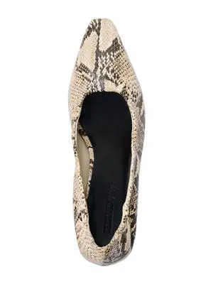 Bernardo Bernardo Manu Snake-Printed Leather Pumps Multi