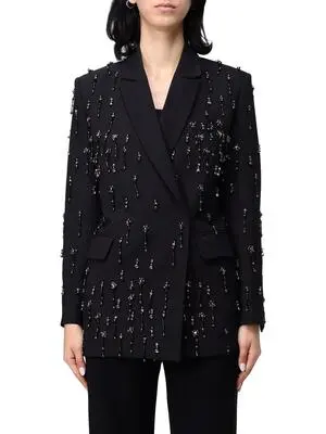 Pinko Embellished Double Breasted Jacket - Black